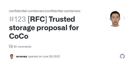 Rfc Trusted Storage Proposal For Coco · Issue 123 · Confidential