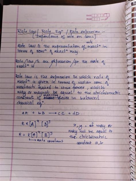 Rate Law Understanding The Rate Equation And Rate Expression