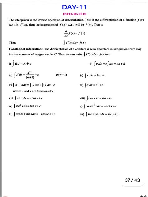 Integration Pdf Analysis Algebra