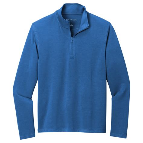Port Authority K825 Microterry 14 Zip Pullover Aegean Blue Full Source