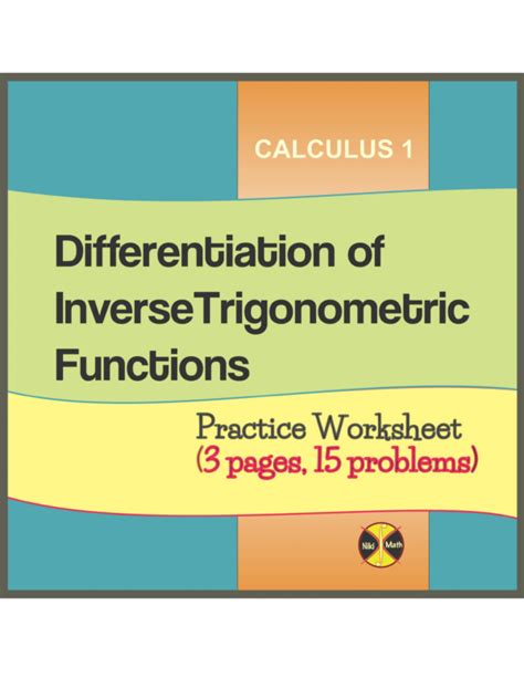 Derivatives Of Inverse Trig Functions Practice Advanced 15 Problems