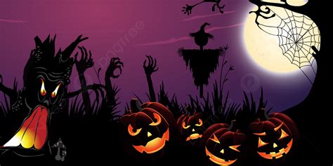 할로윈 밤 전시 보드 배경 할로윈 유령 축제 호박 랜턴 배경 일러스트 및 사진 무료 다운로드 Pngtree