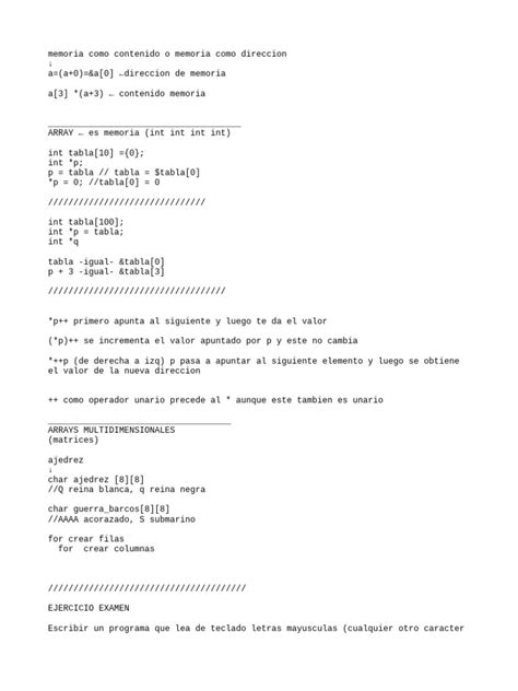 Arrays C Pdf
