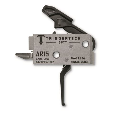 Triggertech Ar 15 Duty Line Flat Single Stage Trigger 3 5 Lb