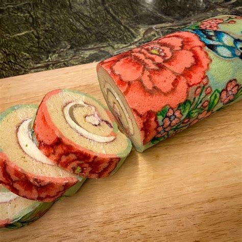 Patterned Roll Cake For A Sweet Celebration