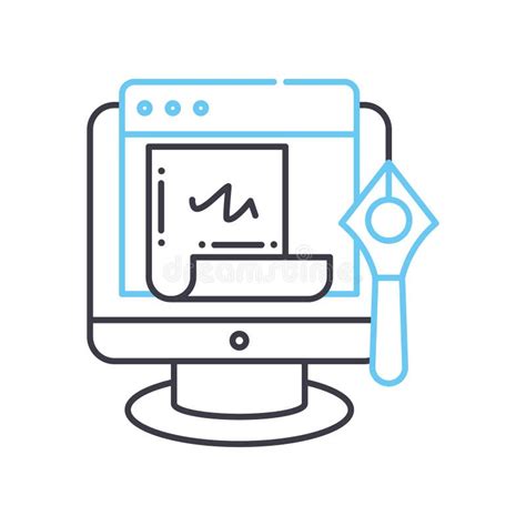 Blog Line Icon Outline Symbol Vector Illustration Concept Sign Stock Vector Illustration Of