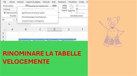 8 Rinominare La Tabelle In Modo Più Veloce Excel Youtube