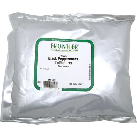 Frontier Herb Tellicherry Grade Whole Black Peppercorn 16 Ounce