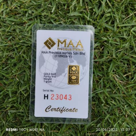 Emas Nuri Na Kepingan Gold Bar 999 9 Oro Design Maa Shopee Malaysia