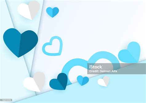 발렌타인 데이 판매 벡터 배너 파란 배경에 하트 요소와 발렌타인 데이 쇼핑 프로모션을위한 판매 할인 텍스트 벡터 그림입니다 2월에 대한 스톡 벡터 아트 및 기타 이미지