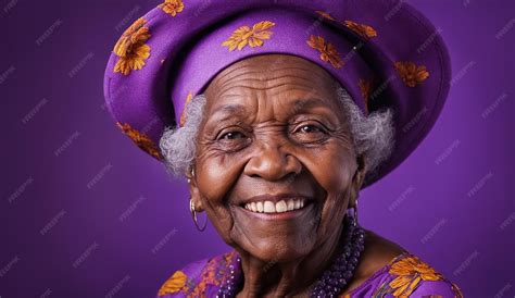 Premium Photo Portrait Of A Senior Old Black African American Woman