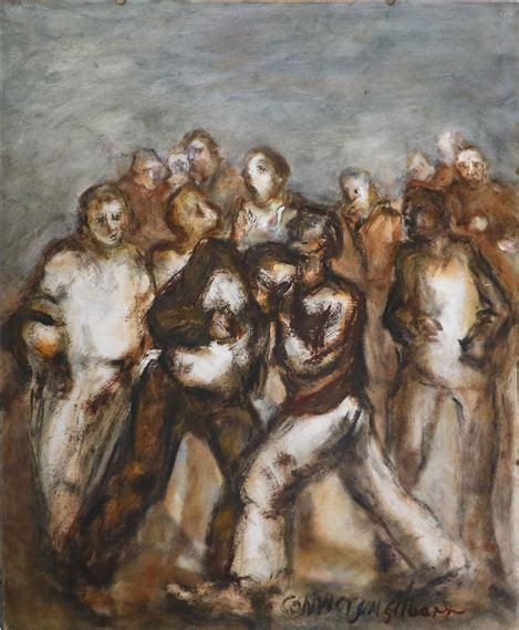 Jim Gilbert Jim Gilbert 1933 1995 Convict Signed And Titled Oil On