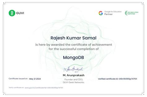 rajesh kumar samal on linkedin mongodb databasemanagement guvi