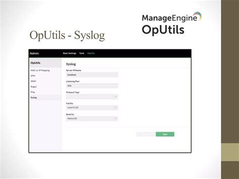 ManageEngine OpUtils Technical Overview PPTX ManageEngine OpUtils Technical Overview PPTX