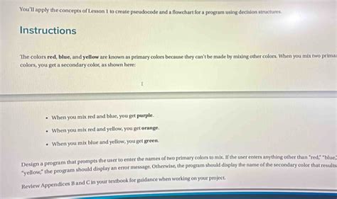 solved you ll apply the concepts of lesson 1 to create pseudocode and