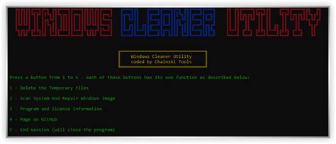 GitHub Chainski WindowsCleanerUtility A Minimal Windows Batch Script That Cleans Your PC From
