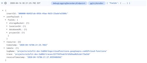 functions log only outputs textpayload blank for jsonpayload · issue