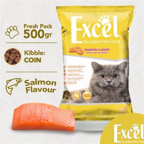 Jual Excel Kuning Dry Food Cat 500g Excel Salmon Shopee Indonesia