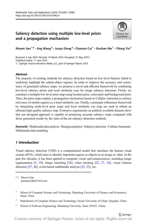 Saliency Detection Using Multiple Low Level Priors And A Propagation