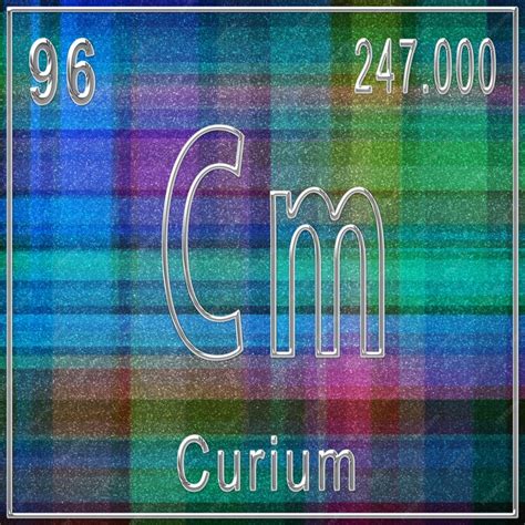 Premium Photo Curium Chemical Element Sign With Atomic Number And Atomic Weight Periodic