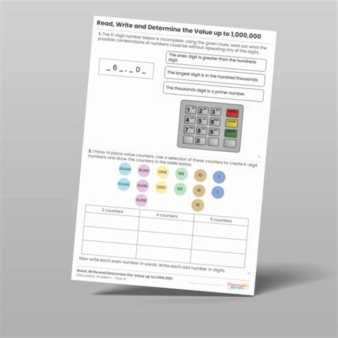 Year 6 Read Write And Determine The Value Up To 1 000 000 Fluency Matrix Resource Classroom