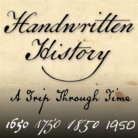 An Old Fashioned Handwritten Sign With The Words Handwriting History