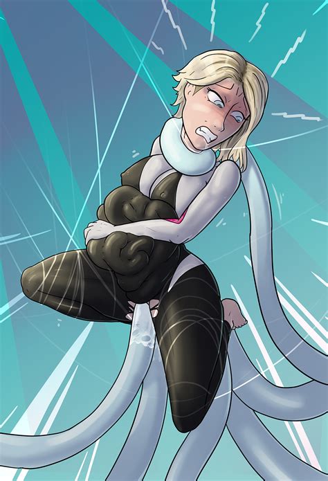 Rule 34 Asymmetrical Hair Blonde Hair Crying Fanart Gorillakingh Gwen Stacy Hyper Stomach