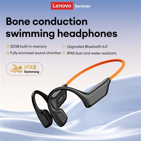 Lenovo S106 Bone Conduction Headphones And Ipx8 Waterproof Swimming