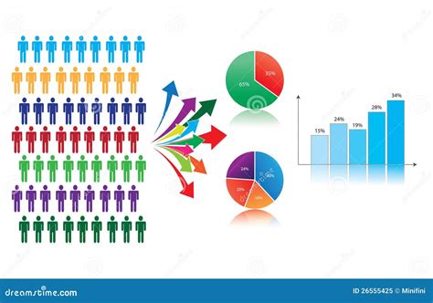 Market Research And Statistics Symbolized Stock Illustration Illustration Of Color