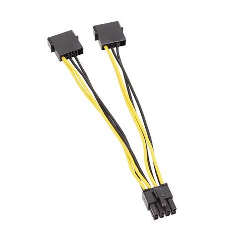 Кабель питания процессора переходник для Cpu 2 Molex 4 Pin Cpu 8 Pin 0 15 м купить с