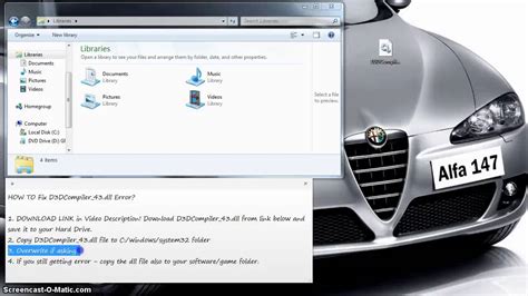 how to fix d3dcompiler 43 dll error d3dcompiler 43 dll download youtube