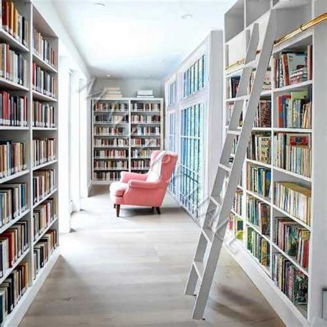 Custom Italian Library Bookcase With Ladder