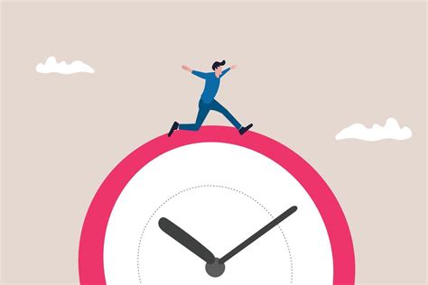 Businessman Running Against Timer Counting Down Concept Of Business Deadline Counting Down