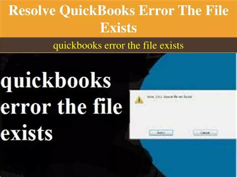 PPT Resolve QuickBooks Error The File Exists PowerPoint Presentation ID