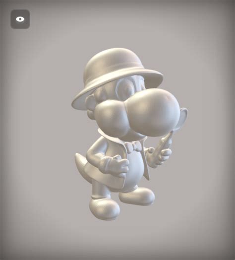 3d File Detective Yoshi Chibi 3d Figure Perfect Collectible For Super Fans 🕵️‍♂️ ・3d Print