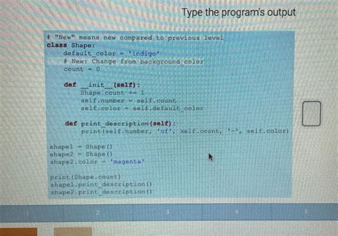 solved type the program s output new means new compared to