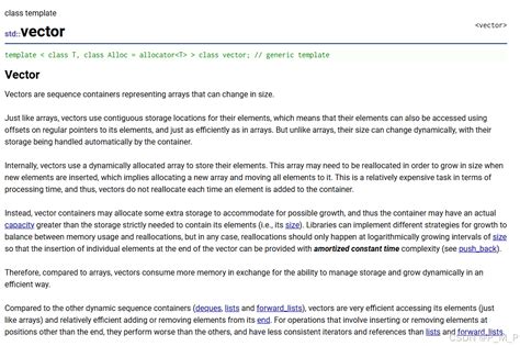 【c 】深入探索vector，让你一次性学懂！ Csdn博客
