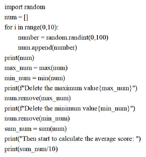 The Code For The System To Calculate The Average Score Download Scientific Diagram