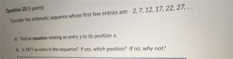 Solved Question 20 5 ﻿pointsconsider The Arithmetic