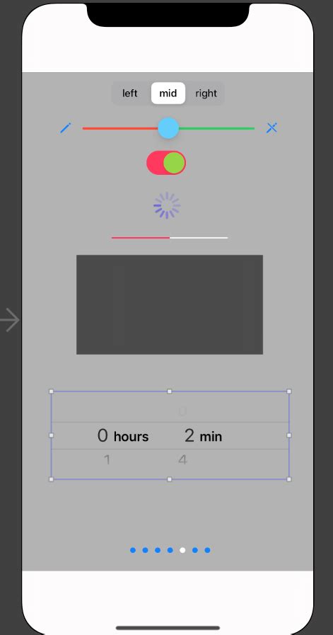 作業2 2：研究以下 ui 元件 segmented control，slider，switch，activity indicator