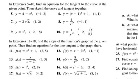 Solved In Exercises Find An Equation For The Tangent Chegg