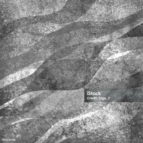 수채화 투명 웨이브 흑백 검은 색 배경 수채화 물감 손으로 그린 파도 그림 0명에 대한 스톡 벡터 아트 및 기타 이미지 0명 개념 검은색 Istock