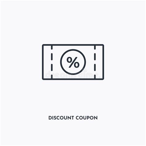 Discount Coupon Outline Icon Simple Linear Element Illustration