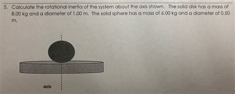 Solved Calculate The Rotational Inertia Of The System Chegg Com