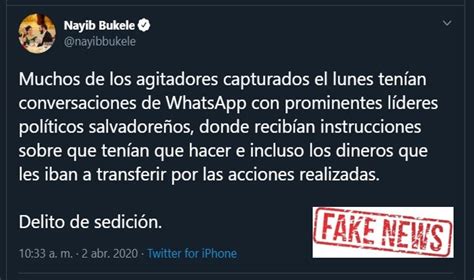 Las Fake News Del Presidente Bukele Arpas