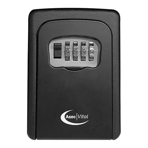 Asec Vital 4 Wheel Combination Key Safe Black