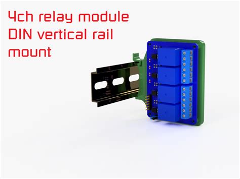 4 Ch Relay Module Din Vertical Rail Mount By Manuel Download Free Stl Model