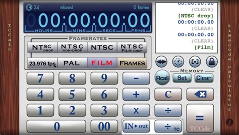 TCCalc Timecode Calculator By Jean Luc Pedroni