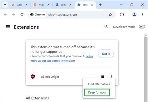 Google Chrome Removal Of UBlock Origin And Other Unsupported Extensions Has Started GHacks