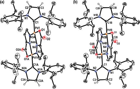 Ortep Diagrams Of 1a A And 1b B With Thermal Displacement